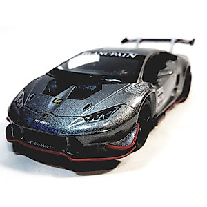 Kinsmart Lamborghini Charcoal Gray Huracan LP 620-2 Super Trofeo 136 Scale Diecast Car , SMALL