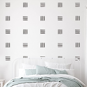 240 Pcs Line Wall Decals Modern Wall Stickers Boho Line Wall Stickers Abstract Wall Art Decor Black Line Wall Stickers Removable Peel and Stick Modern Stickers for Nursery Room Farmhouse Decor