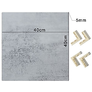 iProtech 5PCS 10Patterns Double Sided Photography Background Boards with 4 brakets, Waterproof Reusable 16x16in Cement/Marble/Wood/Brick Texture Photo Backdrop Props for Food Jewelry Cosmetics