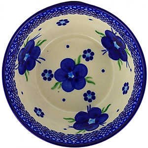 Polish Pottery Bowl 5-inch (Bleu-belle Fleur)