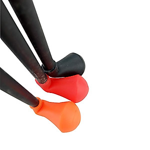 AMEYXGS 24pcs Archery Traditional Rubber Blunt Arrow Points Glue-On Field Arrowheads 6mm and 8mm Soft Safe Rubber Arrow Tips for Beginner Teenager Target Shooting Practice Arrow Accessory (red, 8mm)