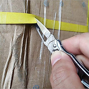 6 Pack Stainless Steel Self-Defense Folding Knife With Key Ring, Outdoor Survival Pocket Knife, Easy To Everyday Carry Small Knife