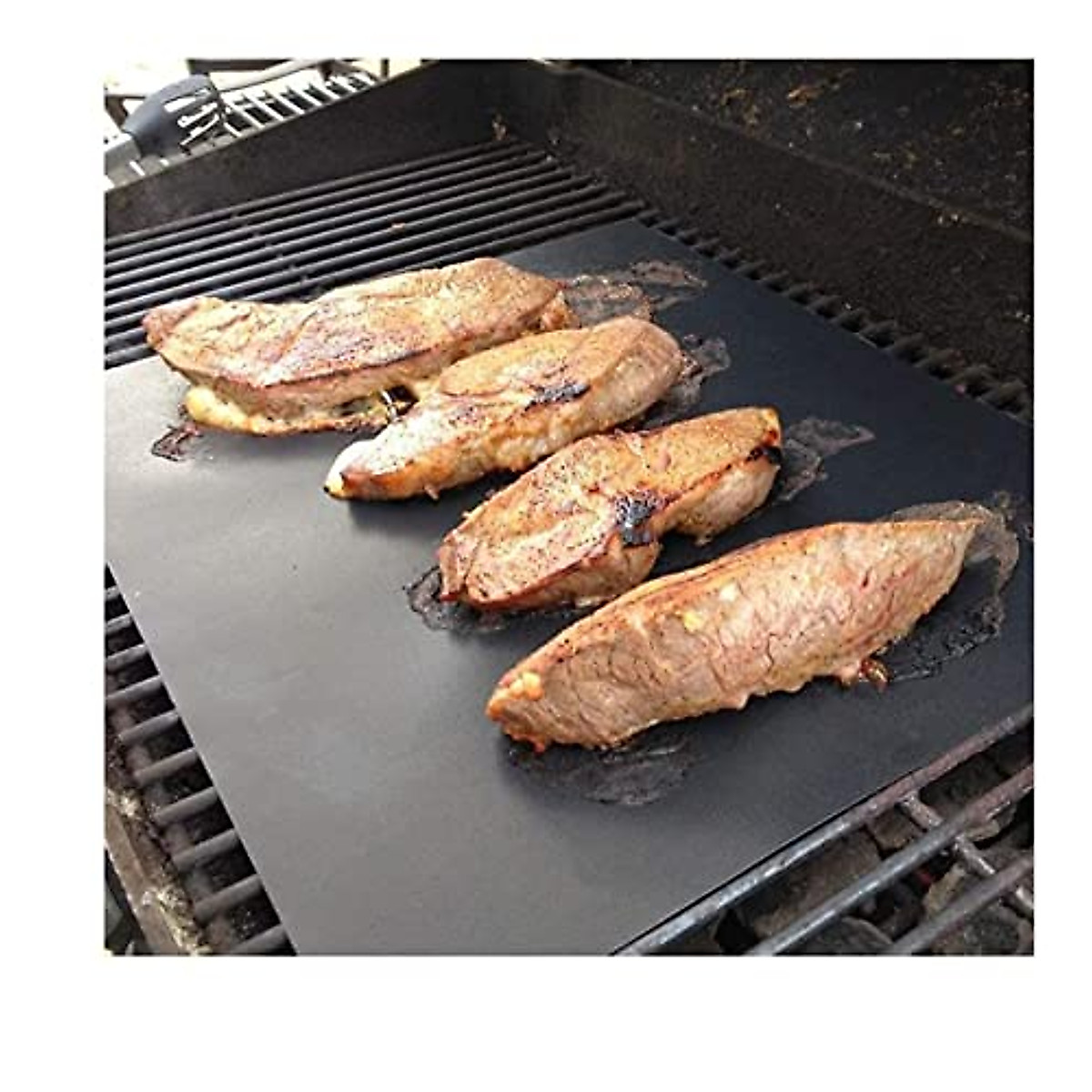 Grill Mat Set of 4, Oven Liners for Bottom of Electric Oven and Gas Oven Reusable Nonstick Oven Protector Liner Heat Resistant Grill Mats for Outdoor Grill 16.25 x 23 inch