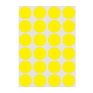 ChromaLabel 3/4 Inch Circle Sticker Labels, Easy to Write On Round Colored Stickers, 42 Sheets of Permanent Labels - 1008 Dot Stickers, Yellow Stickers