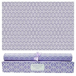 Lavender Scented Drawer Liners, 6 Sheets Fragrant Paper Liners Non-Adhesive Paper Sheets for Home Closet, Dresser Drawers, for Home Fragrance