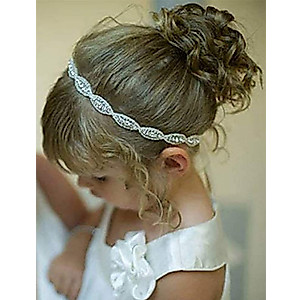 Denifery Flower Girl Rhinestone Crystal Headband Baby Headbands Headband Wedding Hair Accessories for Festival,Special Holiday,Halloween
