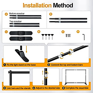Emart Banner Stand, 10x8 ft Heavy Duty Adjustable Step and Repeat Backdrop Stand Kit for Photography, Trade Show, Photo Booth