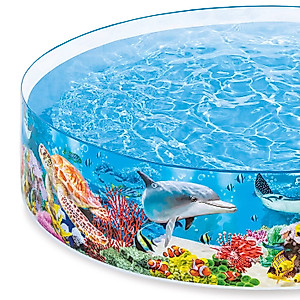 Intex 58472EP SnapSet Kiddie 8 x 8 Foot Instant Backyard Swimming Pool for Kids 3 Years Old and Up with Repair Patch, Deep Sea Blue (2 Pack)