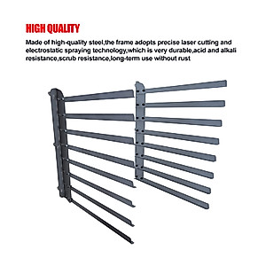 TIANIUSEEN 8 Layers Wall Mounted Screen Frame Rack 25 x 28inch Screen Printing Drying Rack Shelf Storage Screen Frame Holder