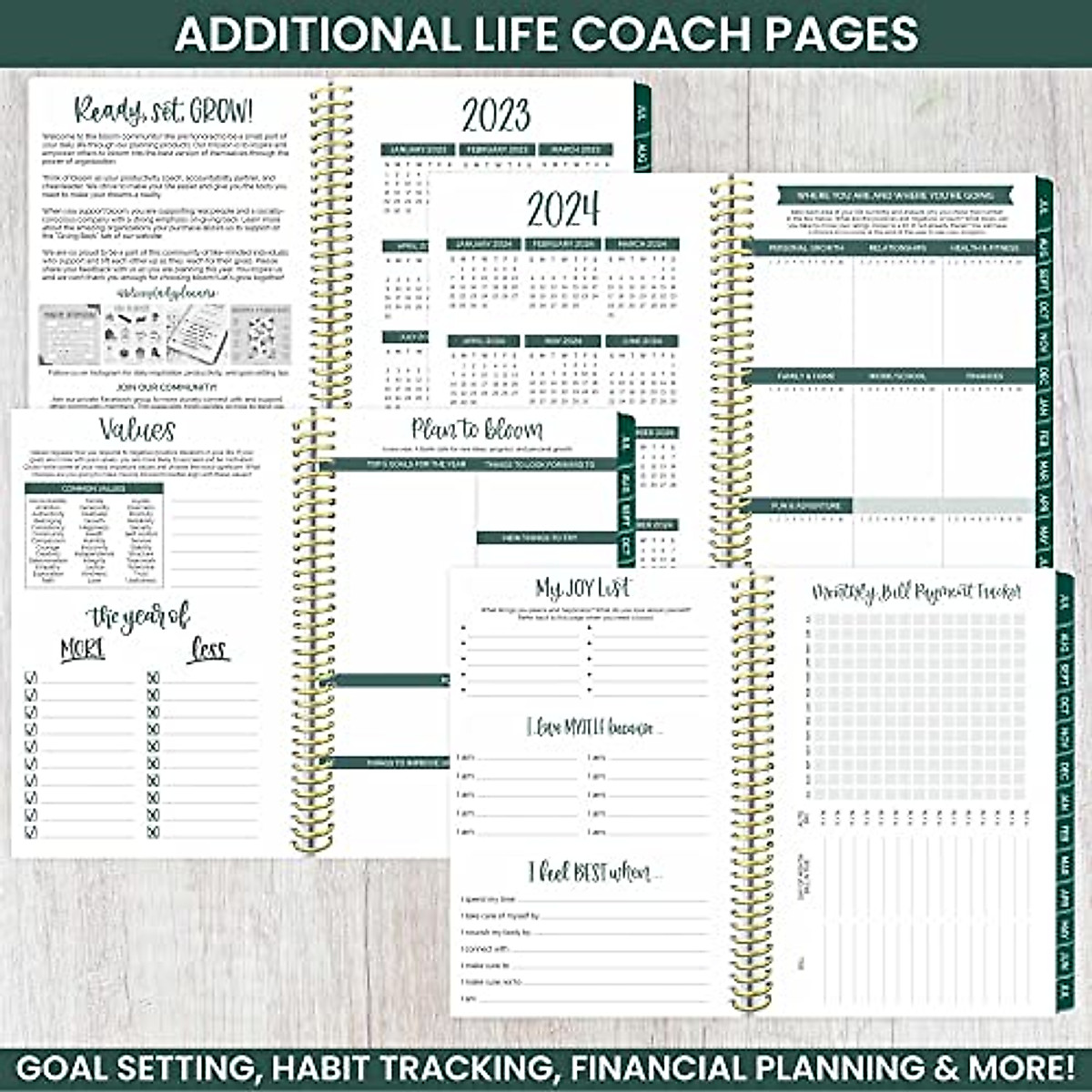 bloom daily planners 2023-2024 Pocket Planner - 4” x 6” - (July 2023 - July 2024) - MINI Weekly/Monthly Agenda Organizer & Calendar Book - Boho Greenery