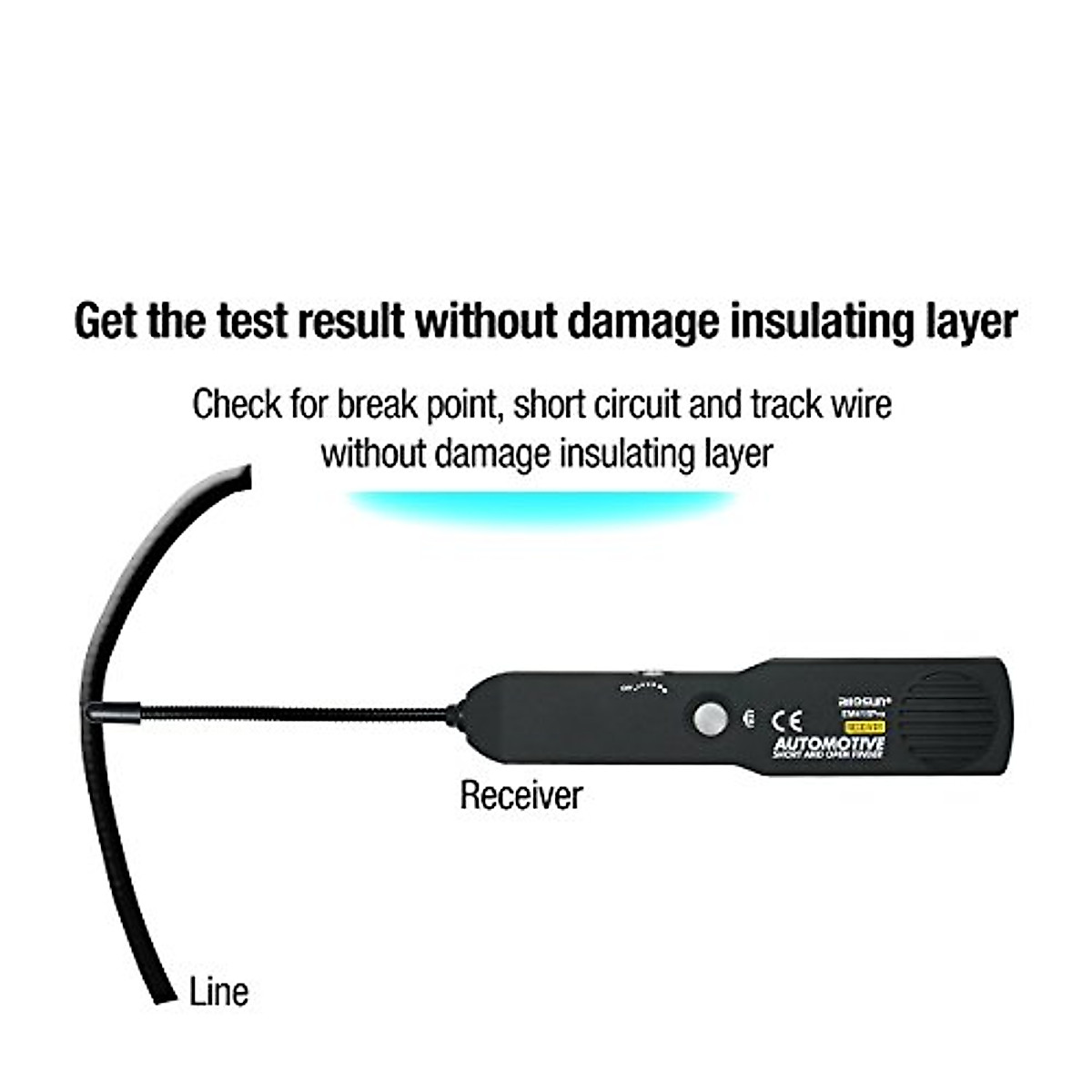 ALLOSUN Automotive Cable Wire Tracker Car Tracer Finder Test Short & Open DC 6~42 Volts, Black (EM415PRO)