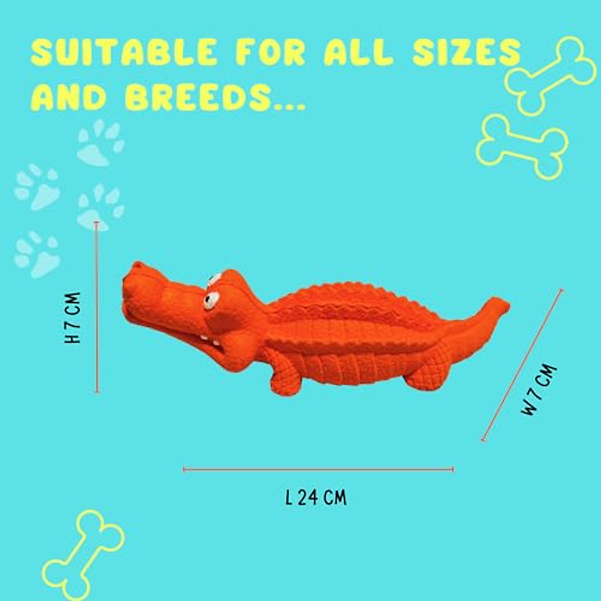 Dog Toys for Aggressive Chewers, Fun Dog Toy for Small, Medium & Large Breed Dogs, Durable Chew Toys That All Dogs & Puppies Will Love, Indestructible Dog Toy with Squeaker