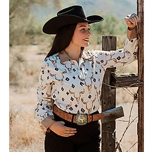 HinyBoeh Western-PU-Leather-Belts for Men and Women Cowboy-Cowgirl Longhorn-Bull-Pattern-Engraved-Buckle-Belt for Unisex