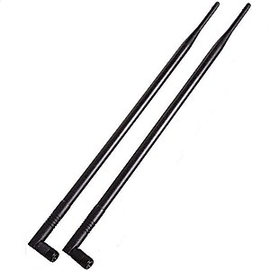 1.3ft 2X 10dBi WiFi Bluetooth Antenna Dual Band Omni Directional Antenna 2.4Ghz/5Ghz RP-SMA Male Long Range for Wireless Wi-Fi Router Network Devices PC Camera WiFi 6 Adapter Desktop PC USB Adapter