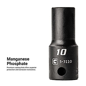 Capri Tools 3/8 in. Drive Shallow, Semi-Deep and Deep Impact Socket Set, Metric, 8 to 22 mm, 45-Piece