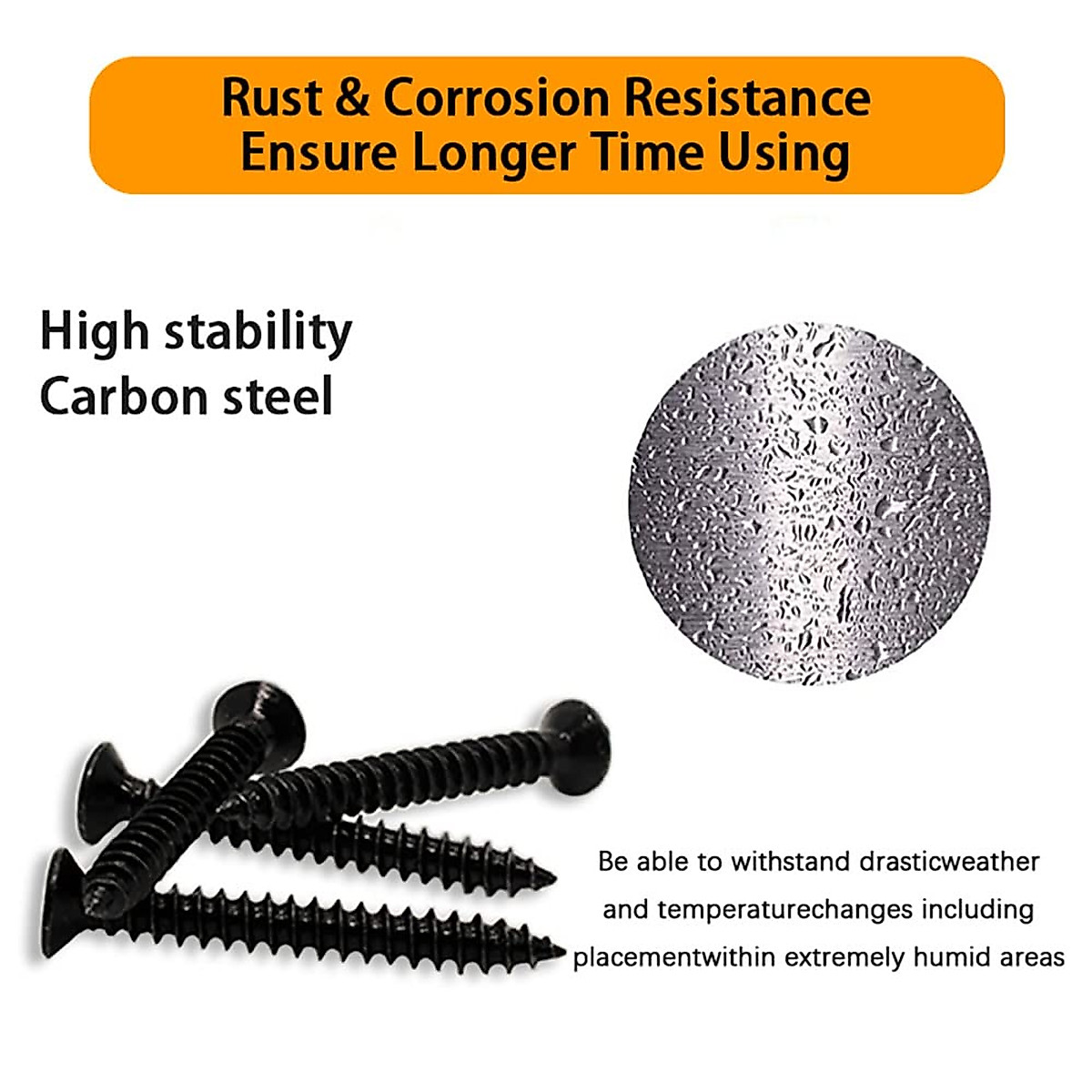 Indprod M4 Flat Head Self Tapping Wood Screws Assortment Fasteners Kit 360Pcs,Phillips Drive Countersunk Head Self-Tapping Screws,Carbon Steel