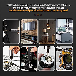 Workglory Mini Electric Screwdriver Set, 37-Piece Power Rechargeable Screwdriver Tool Kit with 32 Magnetic Driver Bits, S2 Steel, Repair Tool Kit for Precision Electronics I 0.5-1.5N.m