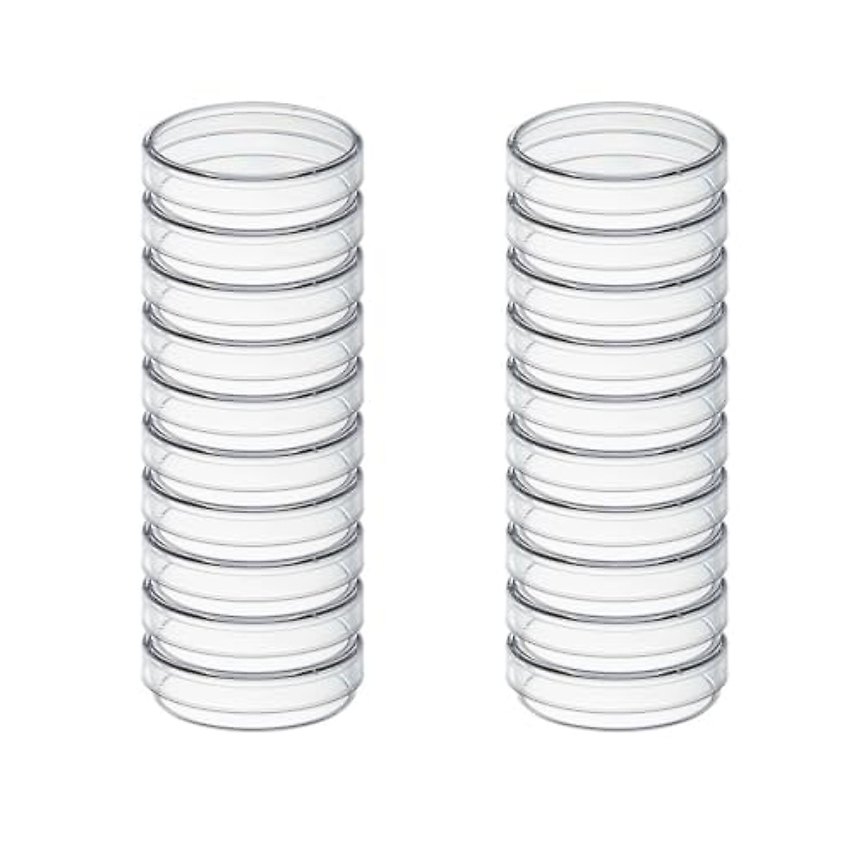 United Scientific 10 Pack Sterile Thick Plastic Petri Dishes with Lid, 90mm Dia x 15mm, Designed for use in Laboratories, Home, and Classrooms