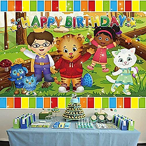 Daniel Tiger's Backdrop Party Supplies for Boy Birthday Baby Shower Birthday Decorations Banner Set Decor Background 7x5ft