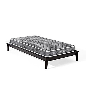 Modway Mila 6” Narrow Twin Mattress - Firm 6 Inch- 10-Year Warranty