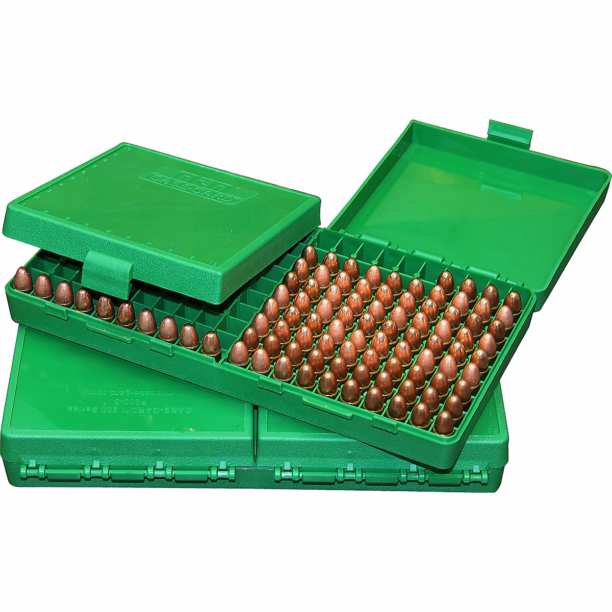 MTM 200 Round Ammo Box 9mm/380 ACP 200 rd., Green