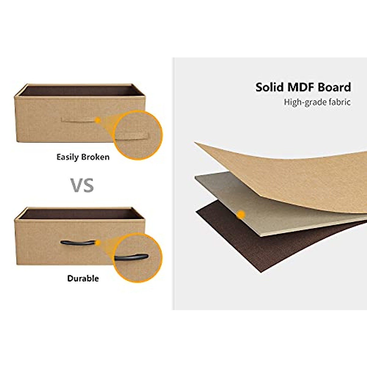 FEZIBO Dresser Organizer, Chest of Drawers-Dresser for Bedroom, Hallway, Entryway, Closets, Furniture Storage Tower-Steel Frame, Wood Top, 6 Drawers Organizer Units-Coffee and Brown