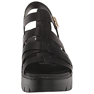 Dr. Scholl's Shoes Women's Check It Out Wedge Sandal, Black, 10