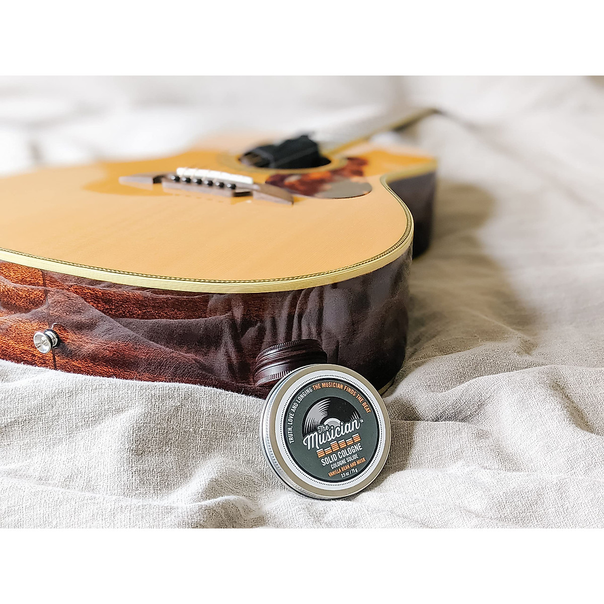 Walton Wood Farm Solid Cologne (The Musician) Vanilla Bean & Musk Scent Vegetarian Friendly, and Paraben-Free 2.5 oz