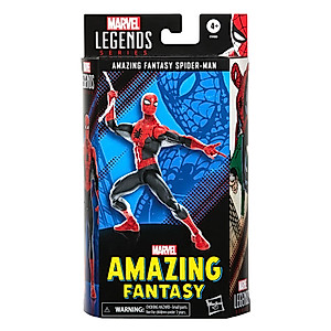 Spider-Man Marvel Legends Series 60th Anniversary Amazing Fantasy 6-inch Classic Comics Action Figures for 4+ Years, 9 Accessories