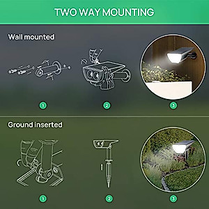 Linkind StarRayS 12 LEDs Landscape Solar Spotlights, Solar Powered Dusk-to-Dawn Outdoor Garden Lights, 350LM 3000K Warm White, IP67 Waterproof for Garden Yard Patio Driveway Porch, 2-Pack