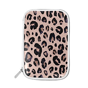 Leopard Print Cheetah Pink Pencil Case Pen Case Pencil Bag Pouch Zipper Organizer Stationery School Bag Holder Makeup Bag for Kids Teen Office
