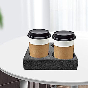 Happyyami Foam Drink Holder Takeout Packing Supply Disposable Coffee Tray Cup Takeout Carrier Takeout Holder Coffee Carrier Coffee Cup Holders Cold Drinks Holder Trays Outdoor Bottle Rack