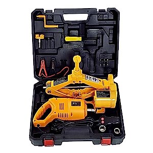ForceCar Automotive Electric Car Jack 3 Ton 12V Lifting Tire Wheel Repair Changing 6600 LBS Repair Emergency Tool Kits Vehicle Floor Jack Wheel Change Kit SUV Van and Emergency Equipment with Case