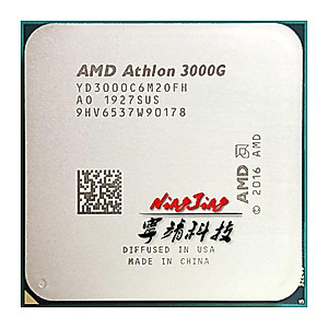 SAAKO Athlon 3000G X2 3000G 3.5 GHz Dual-Core Quad-Thread CPU Processor YD3000C6M2OFH Socket AM4 Making Computers Process Data Faster