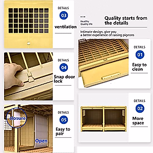 Pigeon Cage Breeding Cage for Pigeon Pairing Cage Bird Cage Pigeon Nest Box Carrier Combination Package Nest Nest Rest and Pairing