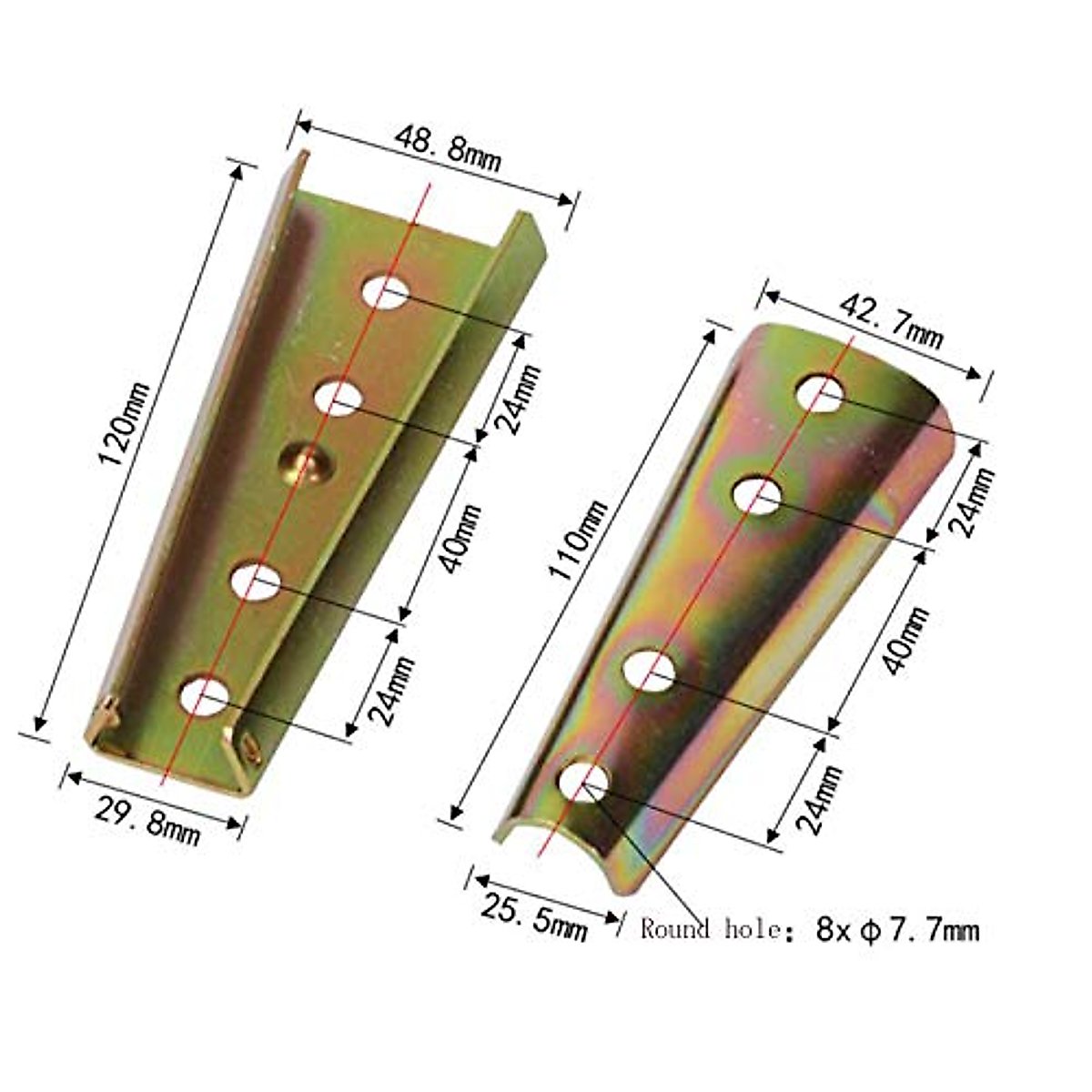 KAFENDA Sofa Latch, Sofa Slider, Bed Frame Accessories, Furniture Connector, Tapered Diagonal Bolt, Sofa Fixing Bolt, Interlocking Sofa Connector Bracket 【Length 120MM】(Color)