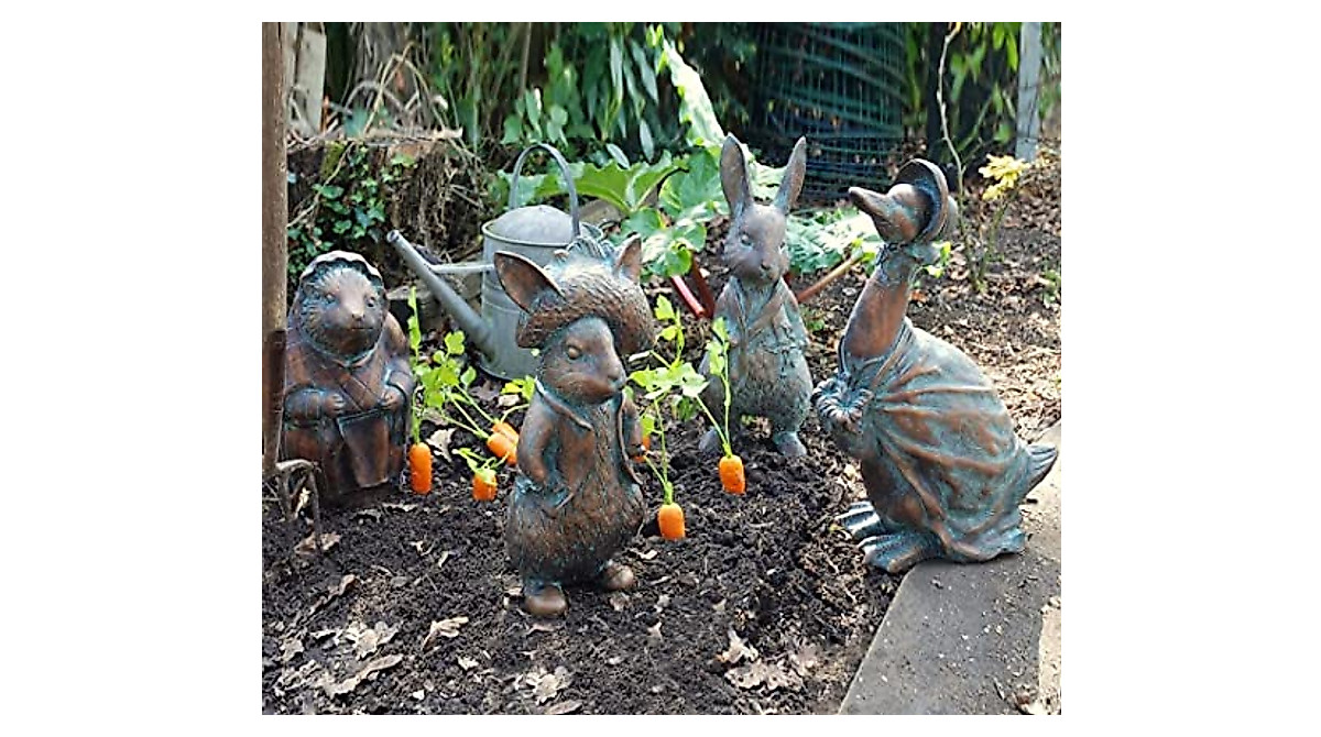 Solucky Beatrix Potter Garden Statue Set - Outdoor & Indoor Decor