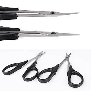 Hobbypark RC Body Reamer Curved Scissors & Straight Scissors RC Car Body Shell Lexan Plastic Trimming Tools Set (3-Pack)
