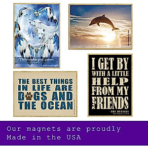 SJT ENTERPRISES, INC. What Happens at Grandma's Never Happened - Wood Fridge Kitchen Magnet - Great for Grandparents - Made in USA - Measures 2.5" x 3.5" (SJT00111)