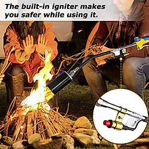 Singry Propane Torch Weed Burner,Connect 5-100Lb Propane Tank,Weed Torch Propane Burner Self Igniting,Flame Thrower Fire Gun,Weed Burner Torch for Propane Tank,Propane Weed Torch,Blow torch,Roof Torch