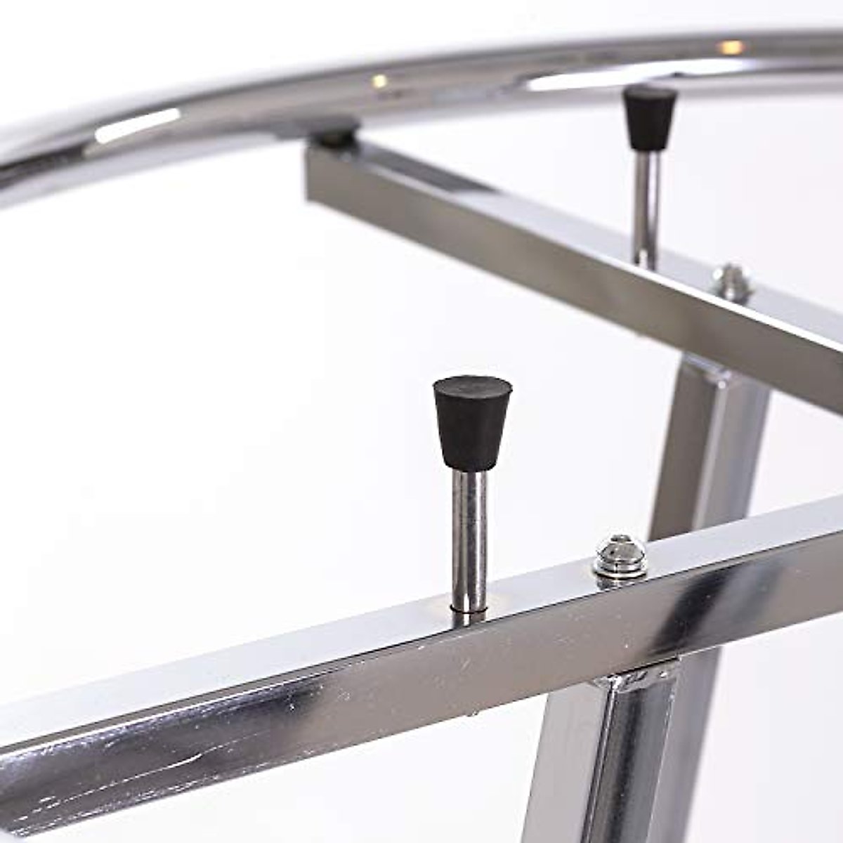 Econoco Display Rack Round – Round Folding Rack, 42” Diameter Folding Round Clothes Rack, Folding Round Garment Rack, Folding Display Rack, Chrome
