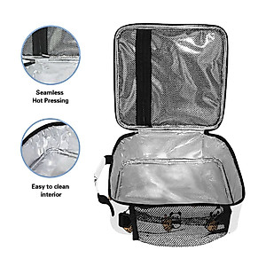 AMmao Kids Lunch Bag for Boy Girl Cute Panda Boba Milk Tea Insulated Lunch Box with Shoulder Strap Reusable Cooler Bags for One Size