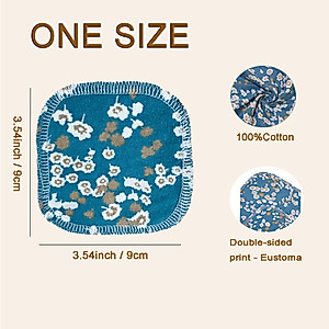 Reusable Makeup Remover Cotton Pads (20 Pack)，Dog Tear Stain Remover Pads Dogs and Cats Gentle Tear Stain Wipes Dog Eye Grooming Wipes for Pet Cleaning - Washable with Laundry Bag (20pcs, Eustoma)