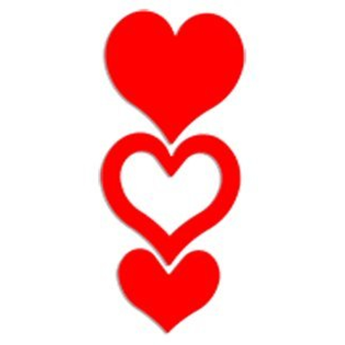 3-Way Heart Tanning Stickers 50 Count