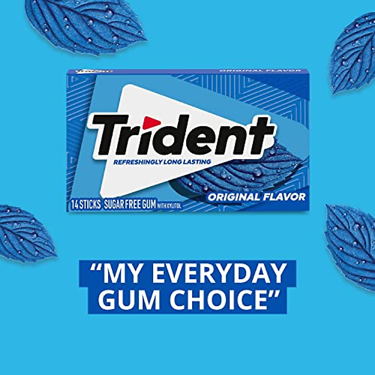 Trident Original Flavor Sugar Free Gum, 14 Pieces (Pack of 24) (336 Total Pieces)