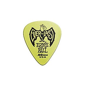 Ernie Ball Everlast Guitar Picks, Green .88mm, 12-pack (P09191)