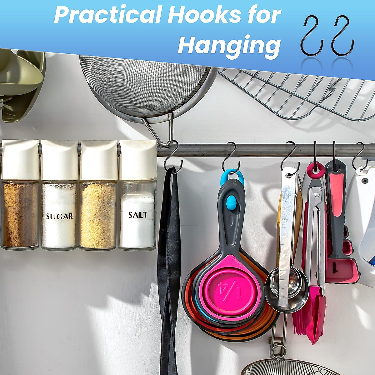 DAJISI 60 Pack S Hooks for Hanging, 1 Inch Ornament Hooks Small Metal S-Shaped Wire Hook Kits Mini S Hooks Connectors for Hanging Jewelry Small Kitchenware Potted Plants