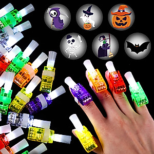 Erweicet Halloween Party Favors for Kids, 36 PCS Halloween Light Up Finger Lights for Halloween Goodie Bag Stuffers