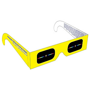 Rainbow Symphony Diffraction Grating Glasses - Linear 500 Line/millimeters, Package of 25