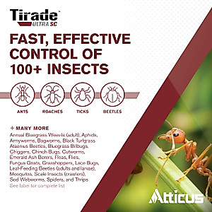 Tirade Ultra SC Insecticide by Atticus - Compare to The Leading Brand - Beta-Cyfluthrin Pest Control for Indoor and Outdoor Use (240 ML)